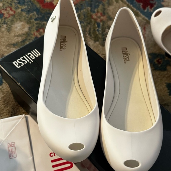 Melissa | Shoes | Melissa White Pokey Toe | Poshmark